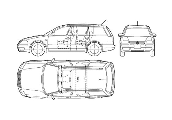 Download Drawing Volkswagen Passat Mk Iv Wagon 2005 In Ai Pdf Png Svg Formats